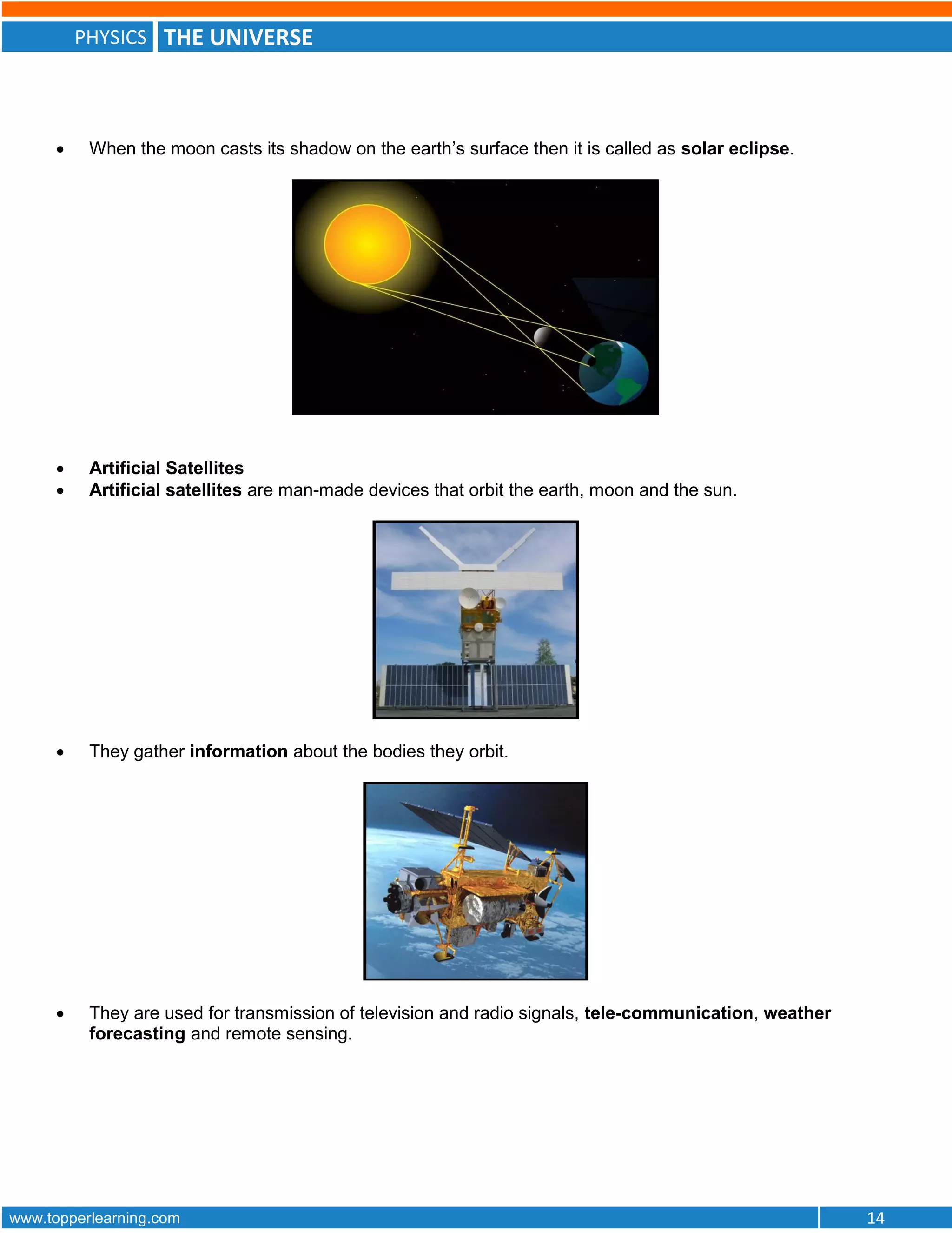 ICSE Class VIII Physics The Universe - TopperLearning | PDF