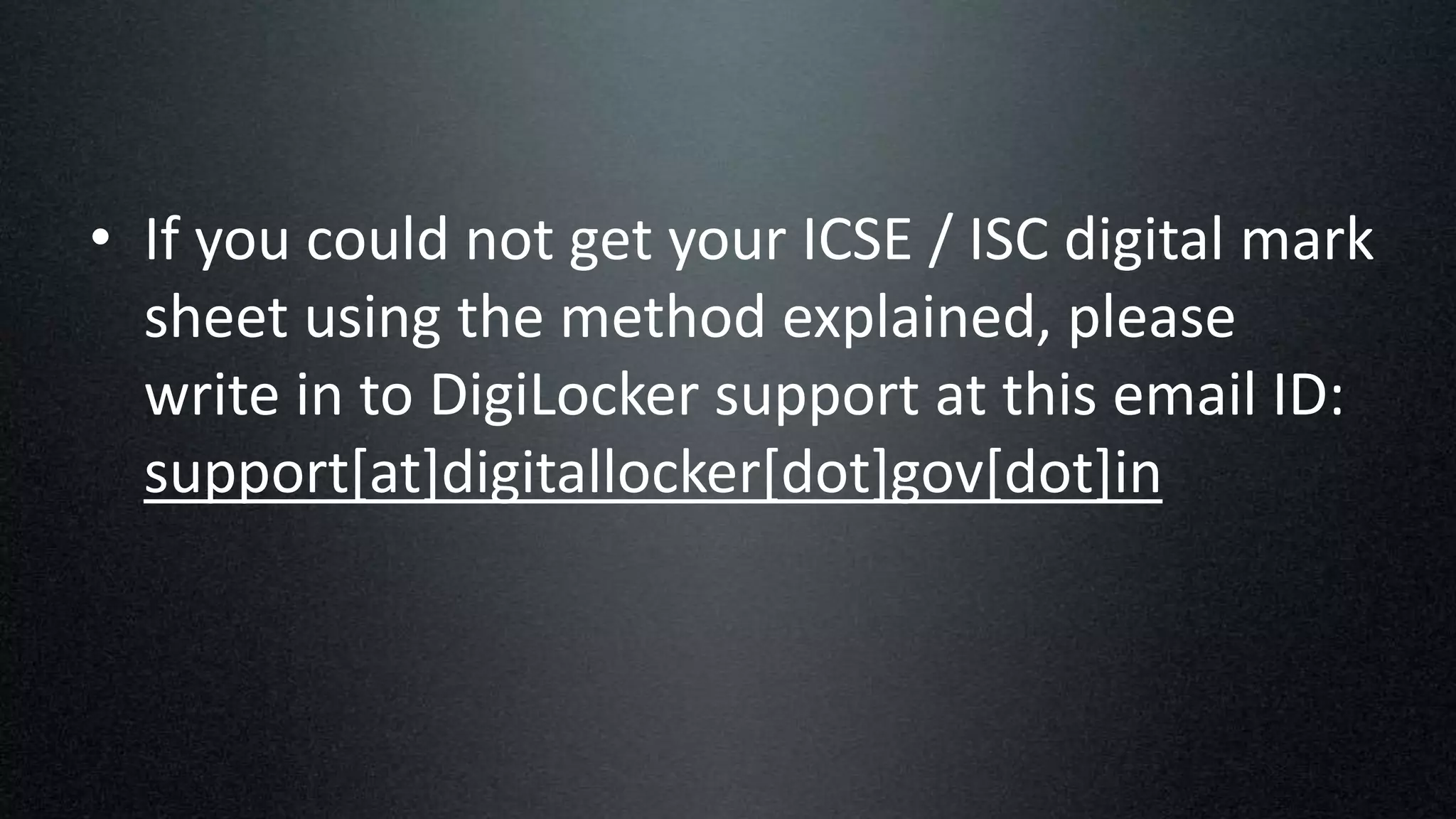 How ICSE or ISC Students can get their Digital Marksheets from ...