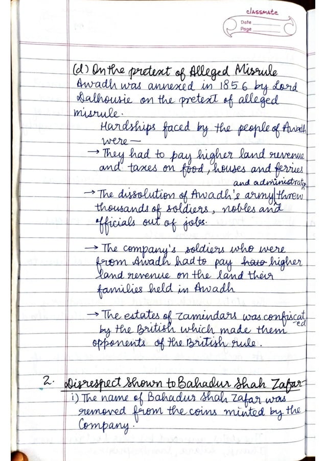 ICSE History and Civics Class X Handwritten Notes.pdf | Education