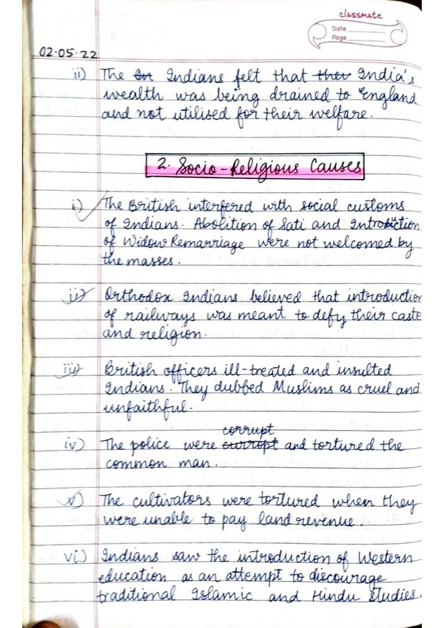 ICSE History and Civics Class X Handwritten Notes.pdf | Education