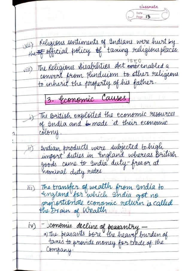 ICSE History and Civics Class X Handwritten Notes.pdf | Education