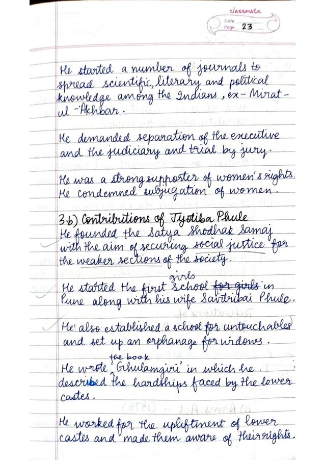 ICSE History and Civics Class X Handwritten Notes.pdf | Education