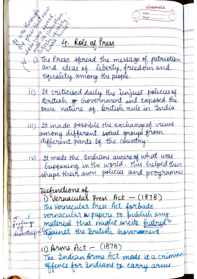ICSE History and Civics Class X Handwritten Notes.pdf | Education