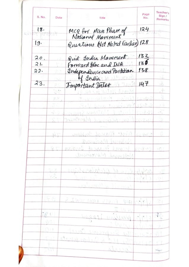 ICSE History and Civics Class X Handwritten Notes.pdf | Education