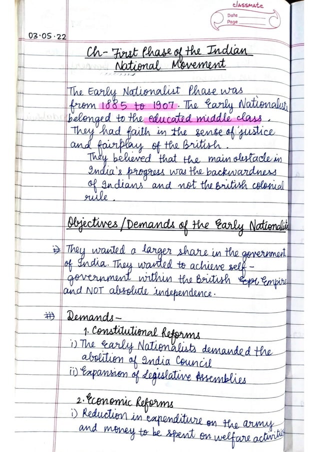 ICSE History and Civics Class X Handwritten Notes.pdf | Education