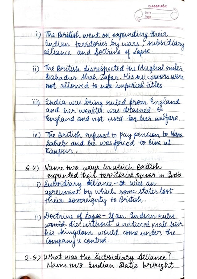 ICSE History and Civics Class X Handwritten Notes.pdf | Education