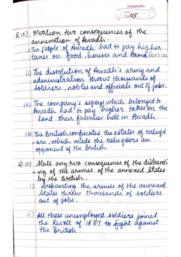 ICSE History and Civics Class X Handwritten Notes.pdf | Education