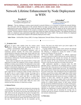 Network Lifetime Enhancement by Node Deployment in WSN | PDF