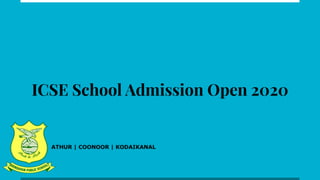 ICSE school in Tamil Nadu Admissions 2020 | PPT