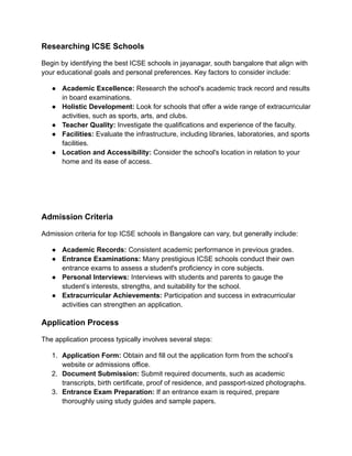 Our Guide to Getting into Prestigious ICSE Schools and Programs | PDF ...