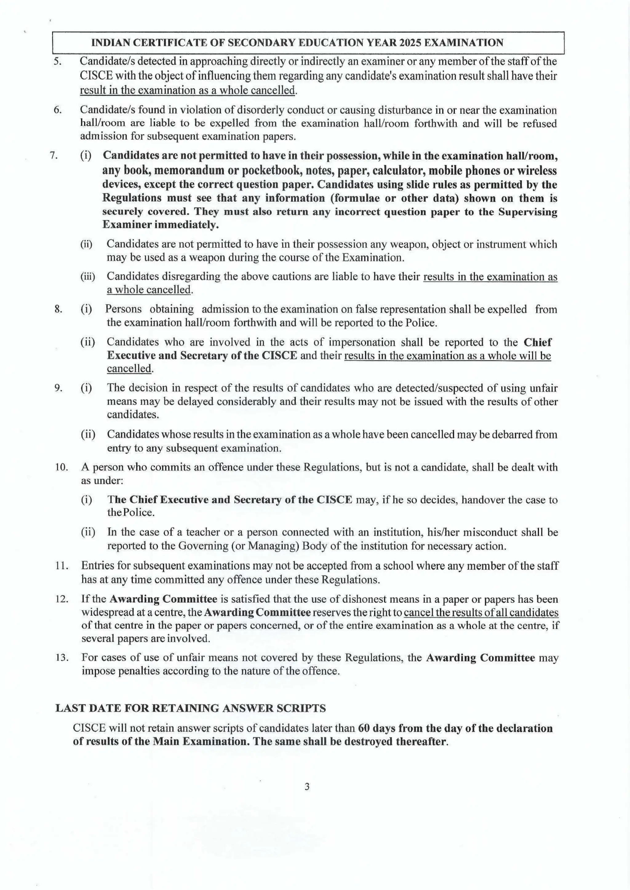 icse examination Time Table for 2025 .pdf