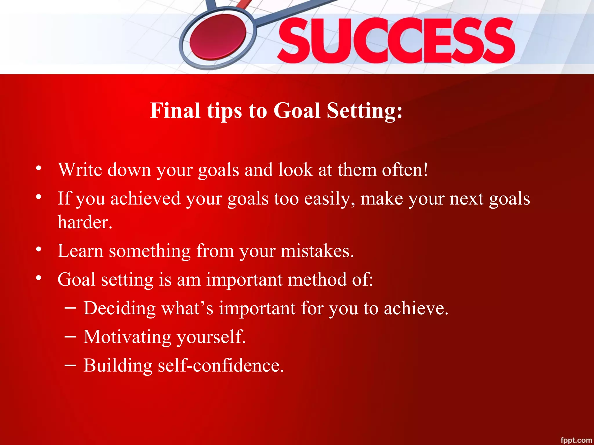 goal setting | PPT