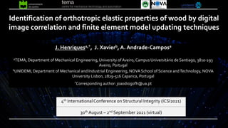 Identification of orthotropic elastic properties of wood by digital image correlation and finite ...