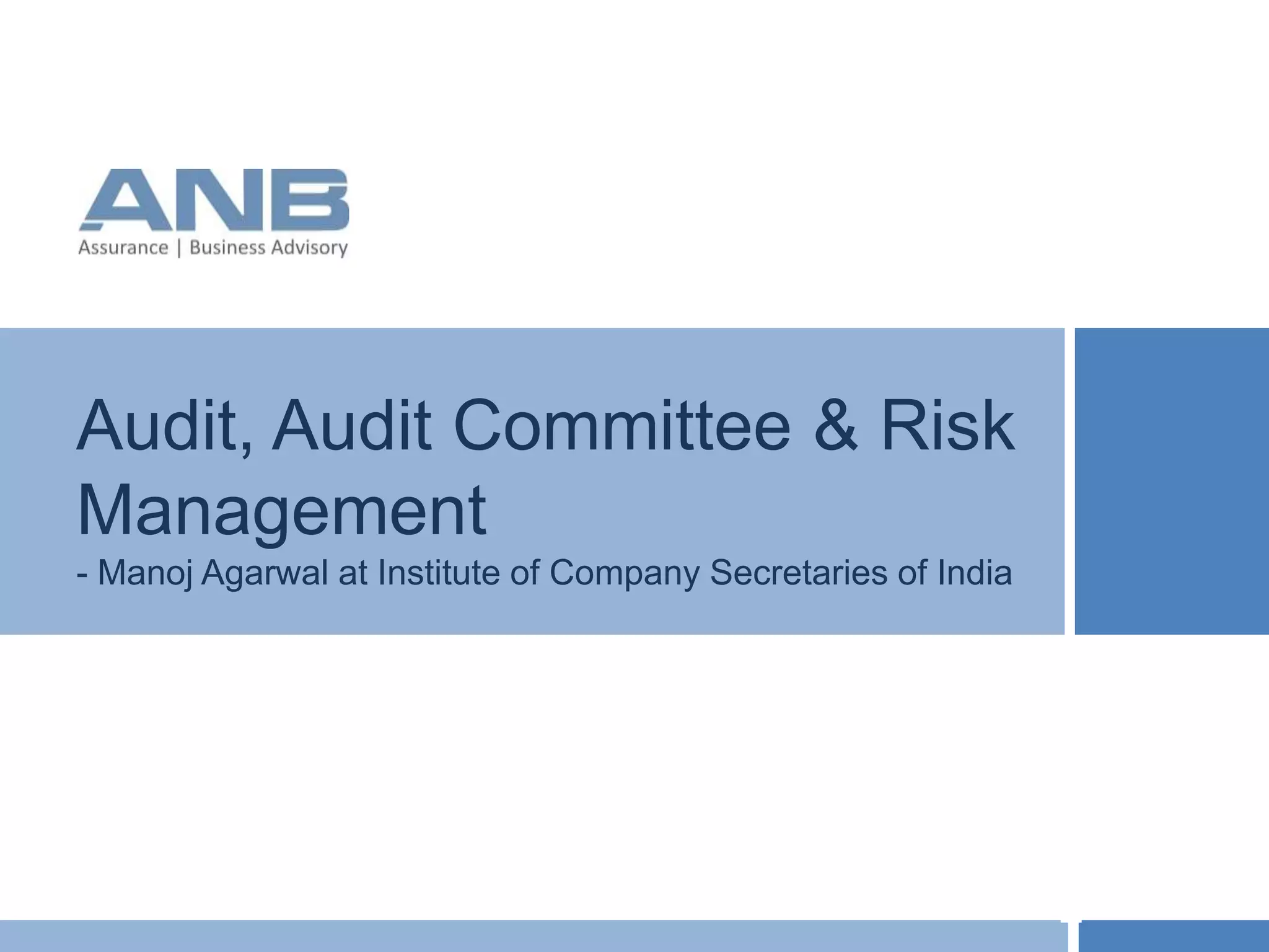 Audit Audit Commite And Risk Management | PPTX
