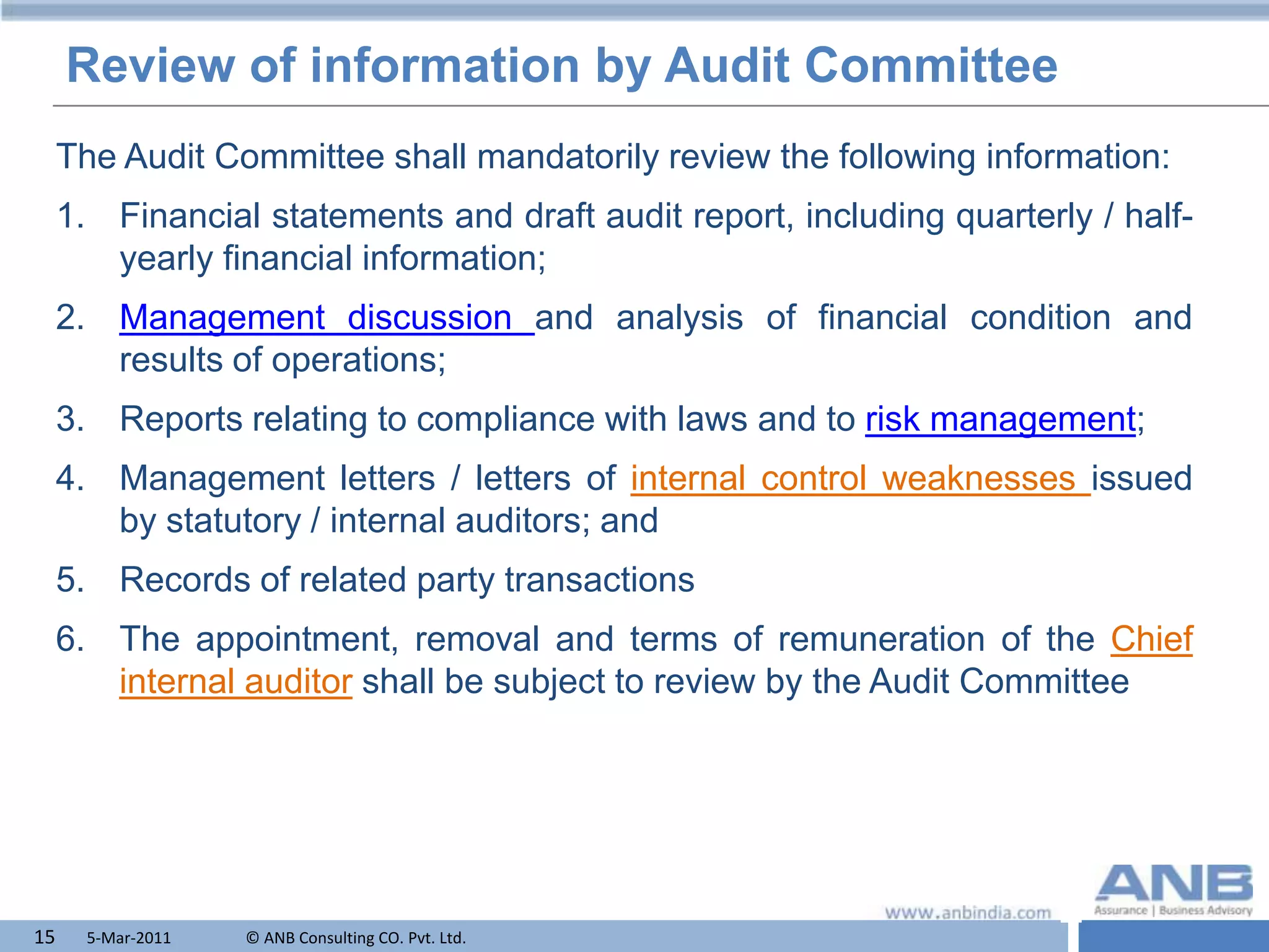 Audit Audit Commite And Risk Management | PPTX | Business Accounting ...