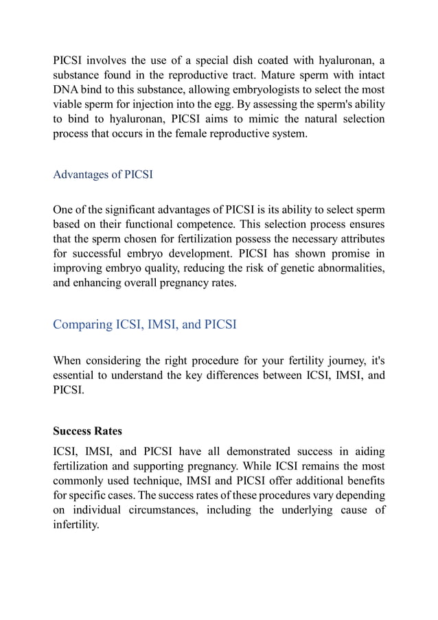 ICSI, IMSI, PICSI Procedure: Improving Success in Assisted Reproductive ...