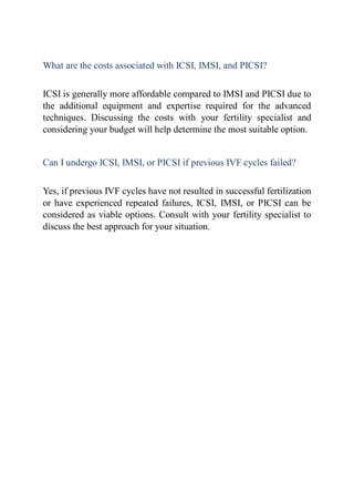 ICSI, IMSI, PICSI Procedure: Improving Success in Assisted Reproductive ...