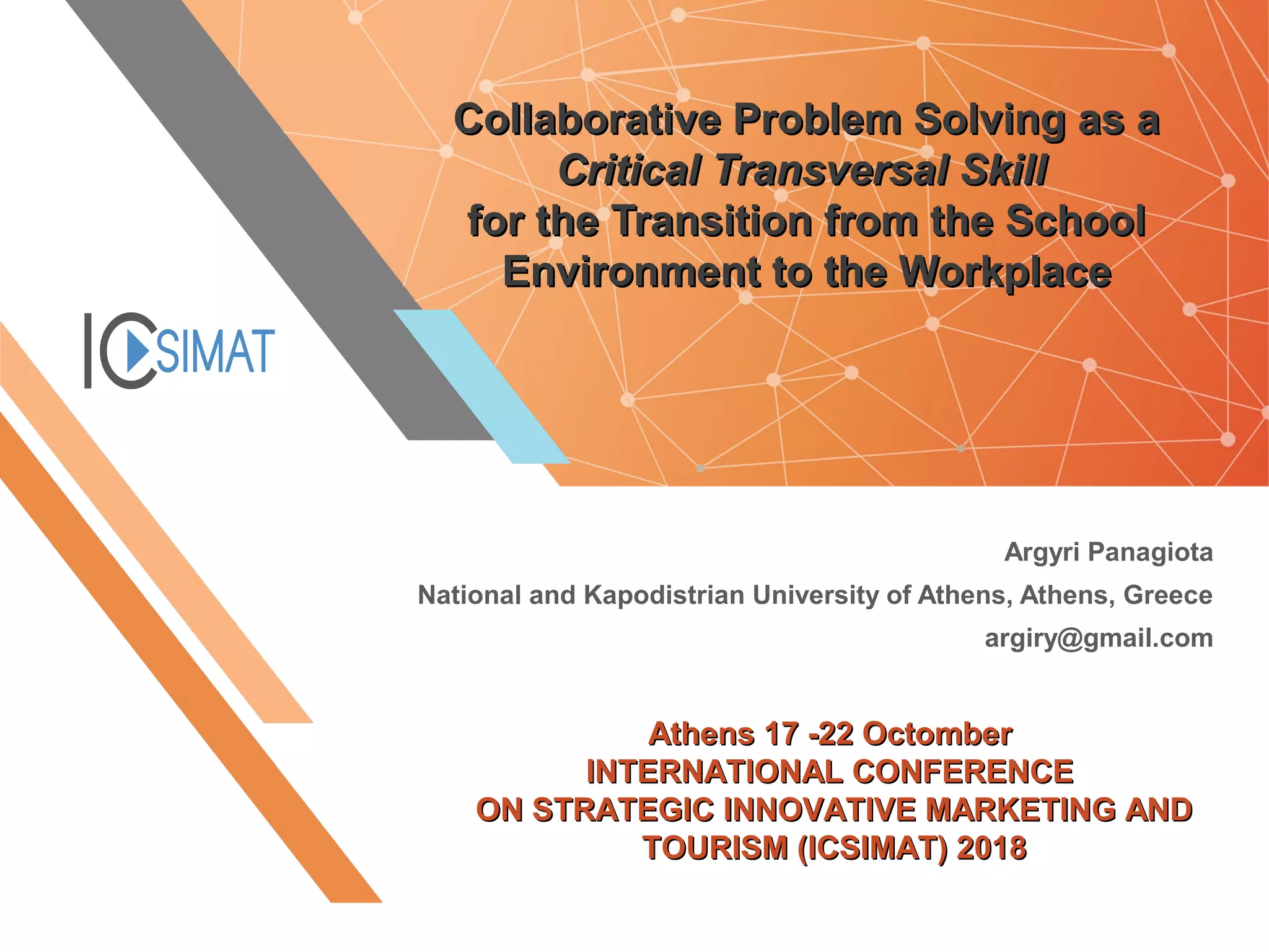 Collaborative Problem Solving as a Critical Transversal Skill for the ...