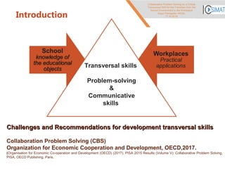 Collaborative Problem Solving as a Critical Transversal Skill for the ...