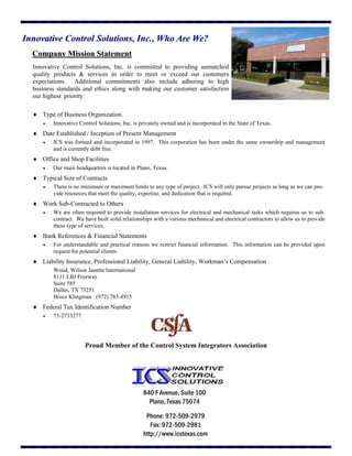ICS Industrial Controls Brochure | PDF