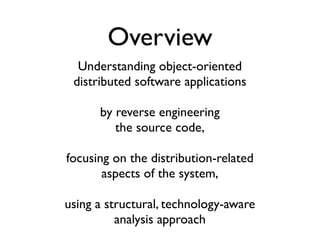 Reverse Engineering Object-Oriented Distributed Systems | PDF