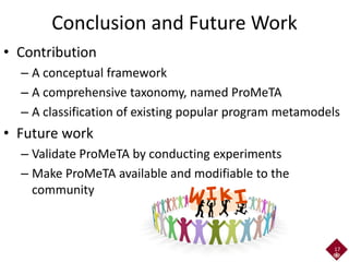 A Taxonomy for Program Metamodels in Program Reverse Engineering | PDF