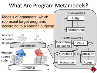 A Taxonomy for Program Metamodels in Program Reverse Engineering | PDF