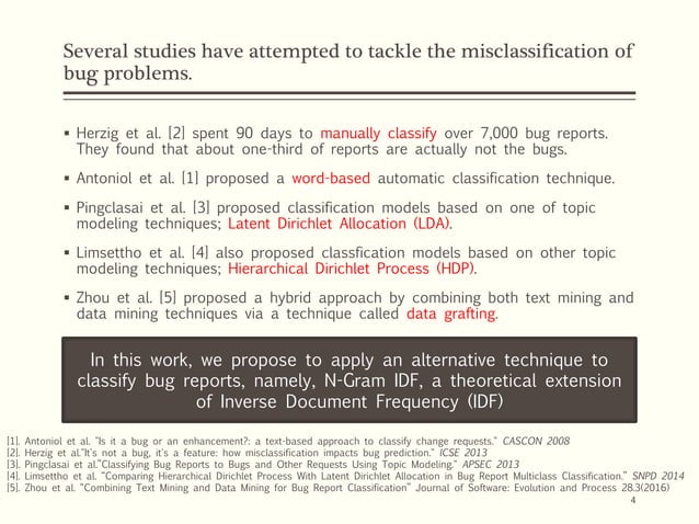Bug Or Not Bug Report Classification Using N Gram Idf Ppt