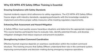 ICS NFPA 470 Safety Officer Course_ Elevate Your Leadership in Hazmat ...