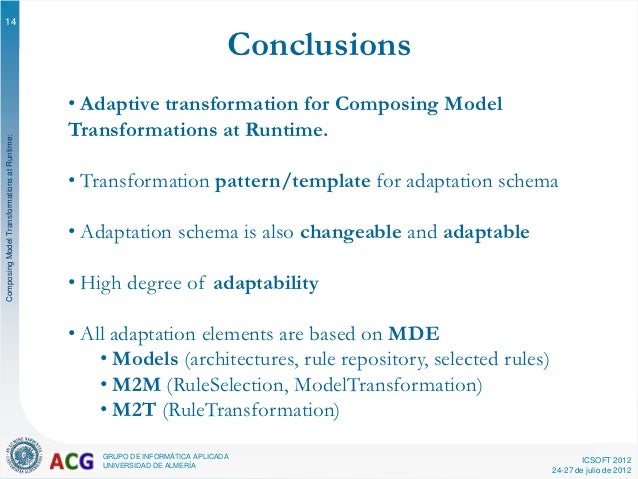 ICSOFT'2012: Composing Model Transformations at Runtime: an approach