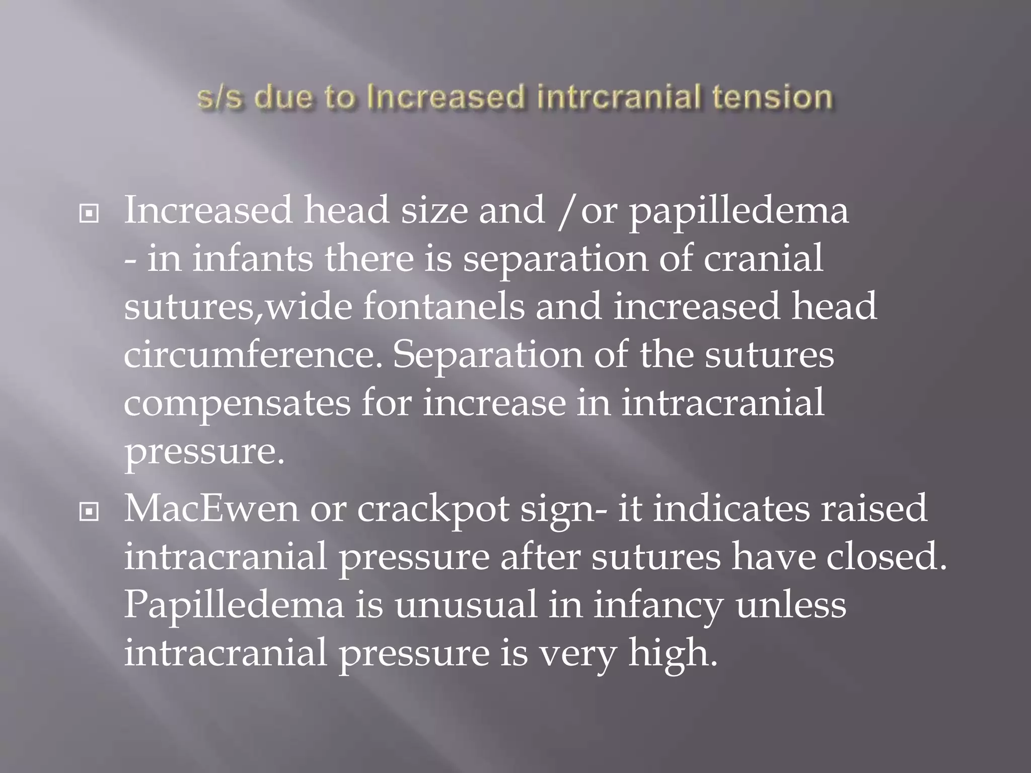intracranial space occupying lession (pediatrics) | PPTX