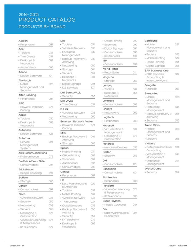 ICS Product Catalog 2014-2015 | PDF
