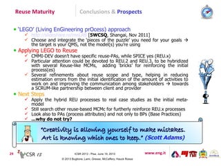 Leveraging Reuse-related Maturity Issues for Achieving Higher Maturity ...
