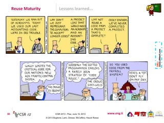 Leveraging Reuse-related Maturity Issues for Achieving Higher Maturity ...