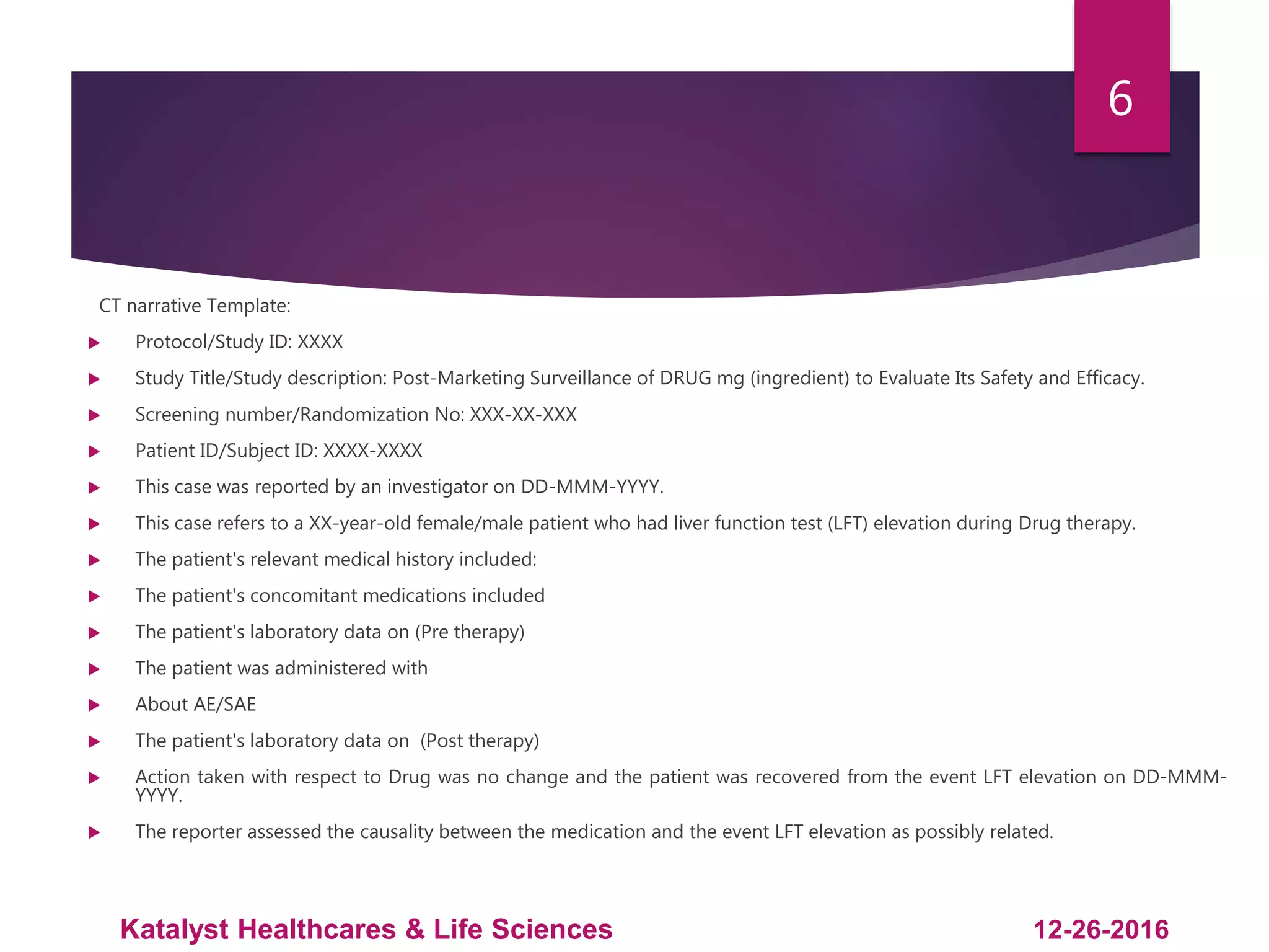 ICSR Narrative Writing_Katalyst HLS | PPTX