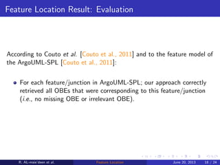 Feature location in a collection of software product variants using formal concept analysis ...