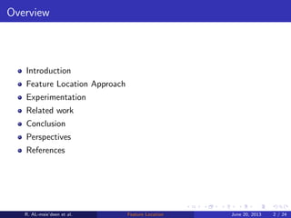 Feature location in a collection of software product variants using ...