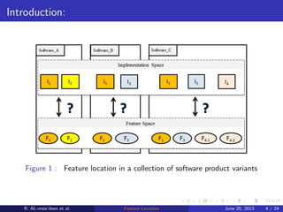 Feature location in a collection of software product variants using ...