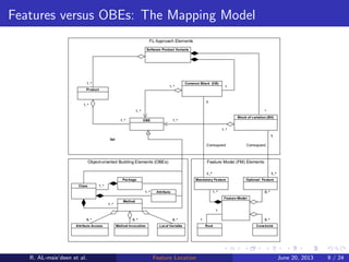 Feature location in a collection of software product variants using formal concept analysis ...