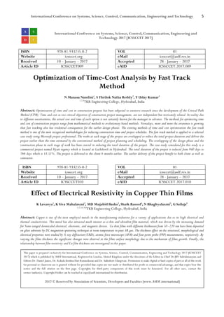 Optimization of Time-Cost Analysis by Fast Track Method | PDF