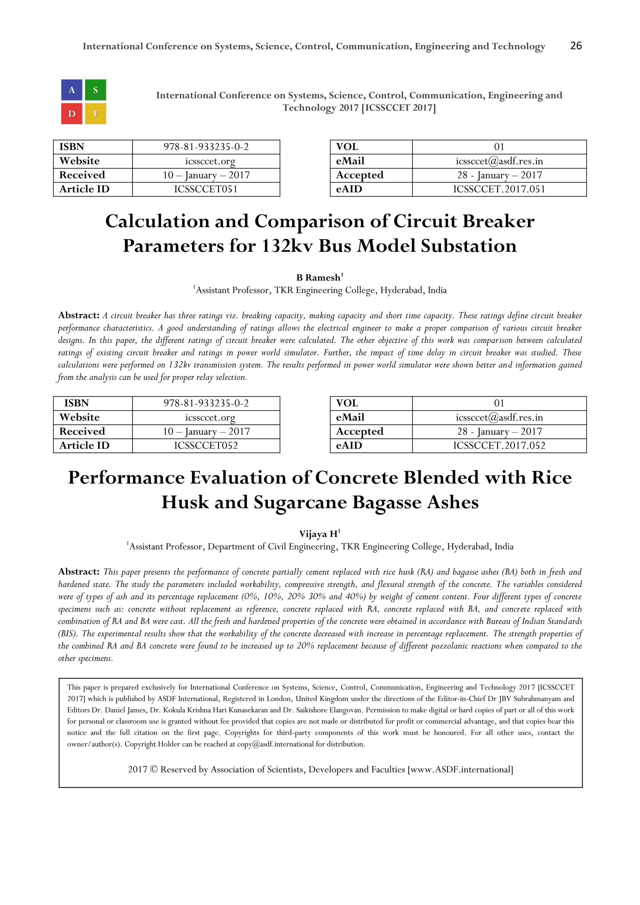 Calculation and Comparison of Circuit Breaker Parameters for 132kv Bus Model Substation | PDF