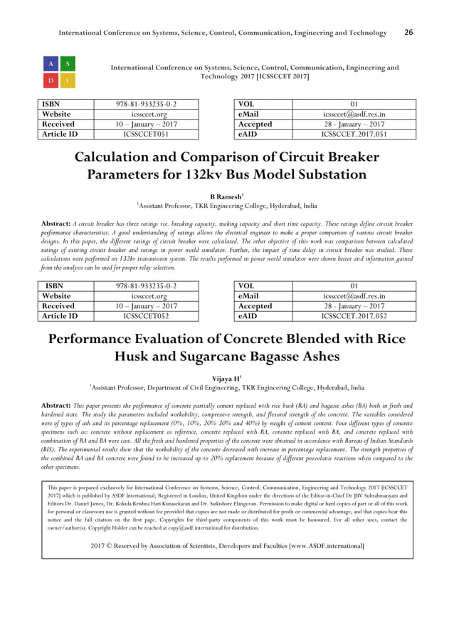 Calculation and Comparison of Circuit Breaker Parameters for 132kv Bus Model Substation | PDF
