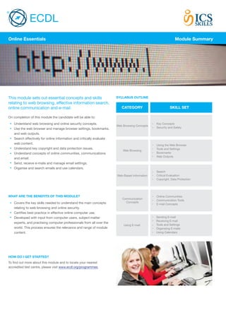 Ic sskills new_ecdl_syllabus_2013 | PDF