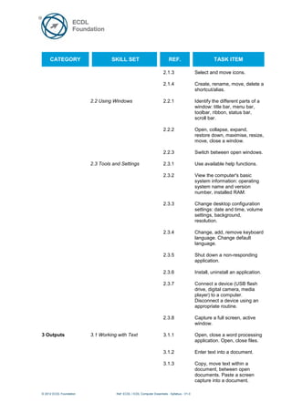 Ic sskills new_ecdl_syllabus_2013 | PDF