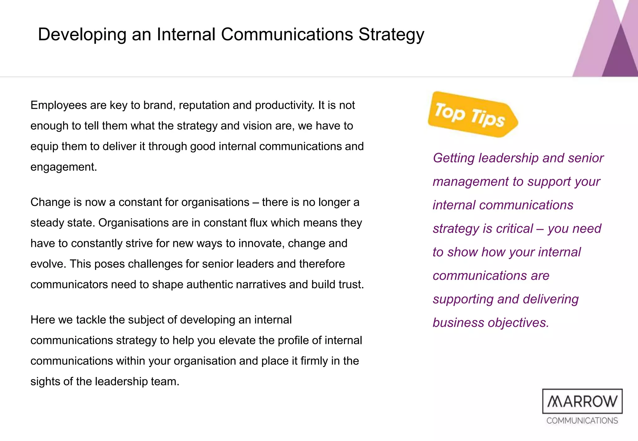 Developing your Internal Communications Strategy | PPTX