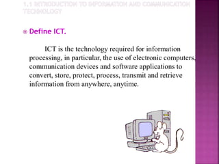 Ict | PPTX | Internet | Computing