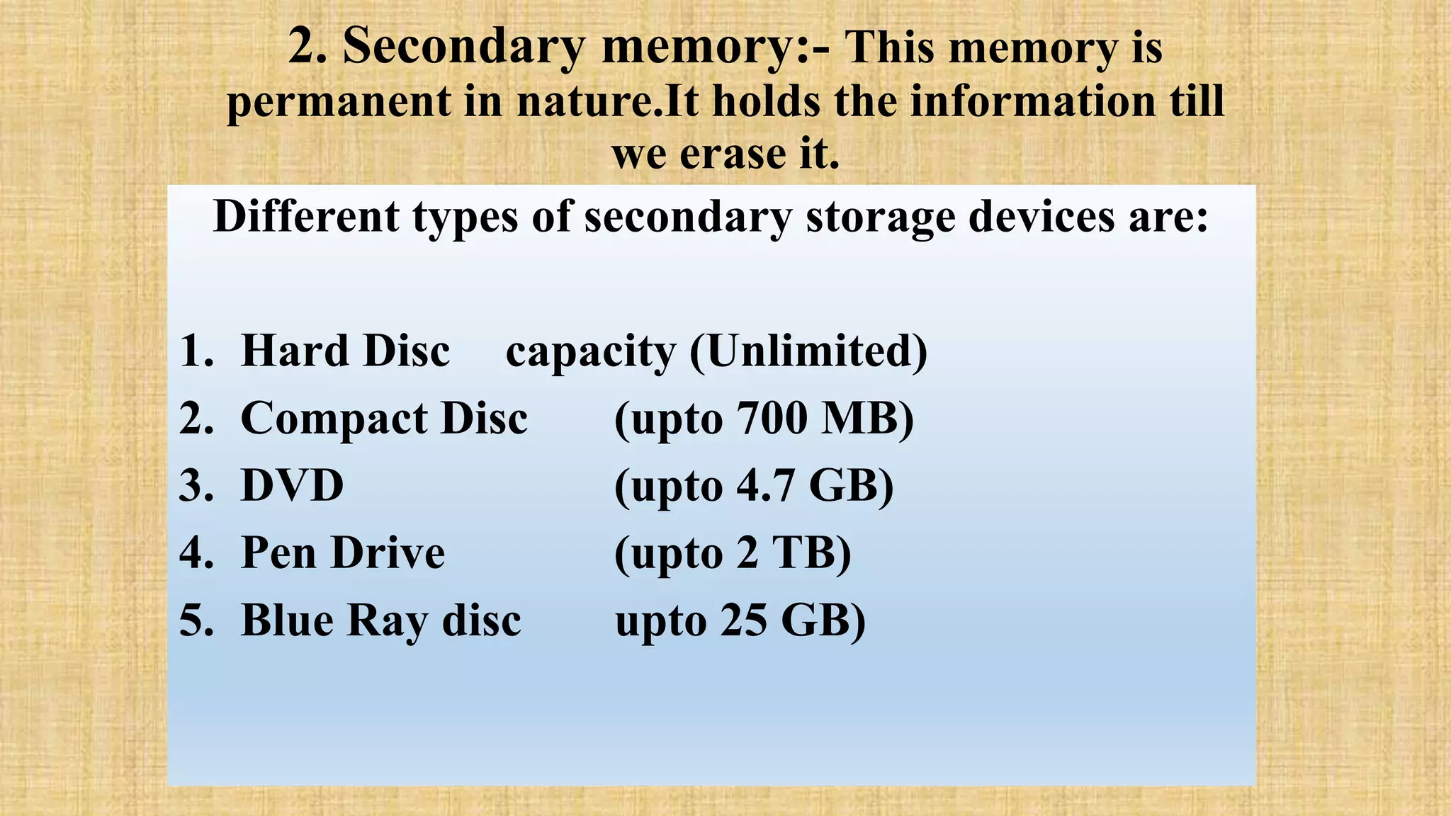 COMPUTER AND ITS APPLICATION: PROCESS OF MEMORY | PPTX