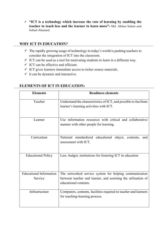 Use of ICT in teaching and learning | PDF
