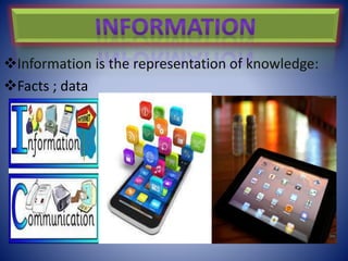 ICT Definition Characteristics and ICT usage in Education | PPTX