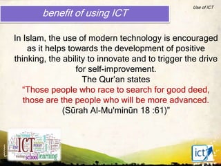 Use of ICT in teaching of Islamic Studies and Urdu subjects. | PPTX